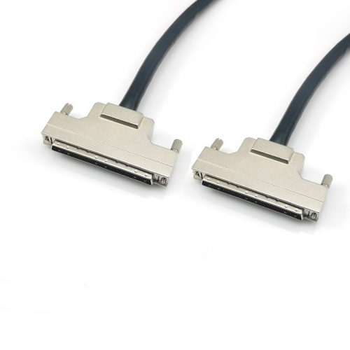 SCSI Cable 100pin Pin Type Cable Assembly Metal Shell and Thumbscrew ...