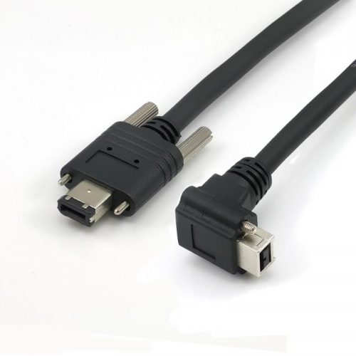 Shielded Firewire cable 1394 a to b Up Angled Machine Vision Cable ...